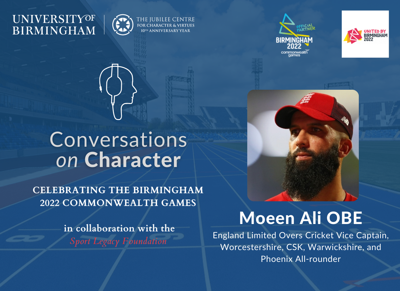 Moeen Ali OBE final guest on Conversations on Character CWG Specials ...