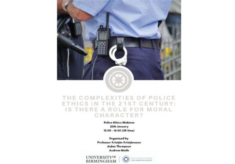 Centre Hosts Expert Police Ethics Webinar - Jubilee Centre for ...